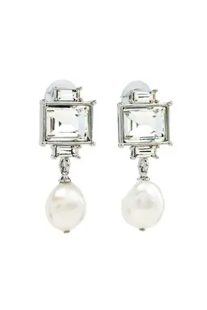 KENNETH JAY LANE Freshwater Pearl Drop Pierced Earrings - Red
