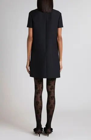 Valentino Garavani V-detail Crepe Couture Minidress