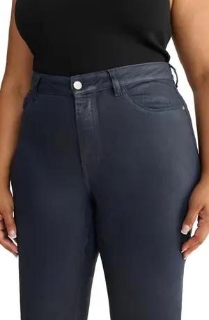 Warp + Weft Nao Coated High-waist Bootcut Jeans
