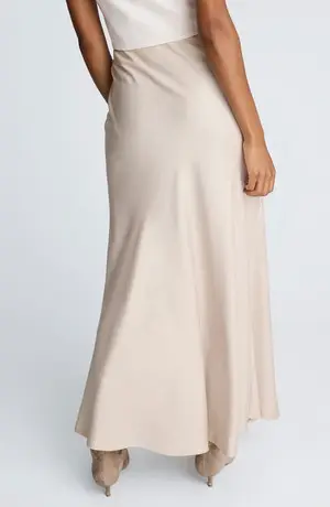 KENNETH COLE Flare Satin Maxi Skirt