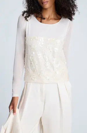 KENNETH COLE Sequin Knit Top