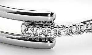 Monica Vinader Signature Link Lab Grown Diamond Ring - Silver
