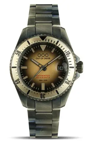 OUT OF ORDER Automatico Quaranta Bracelet Watch Black