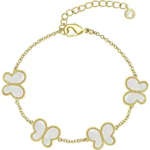 LILY NILY Mother-of-pearl Butterfly Bracelet - Gold