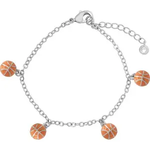 LILY NILY 3d Basketball Bracelet - Silver