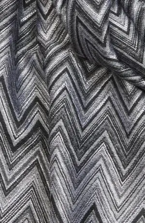 Missoni Zigzag Fringe Scarf - 0002 Grey