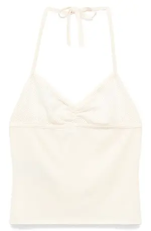 Mango Mesh Bodice Halter Top