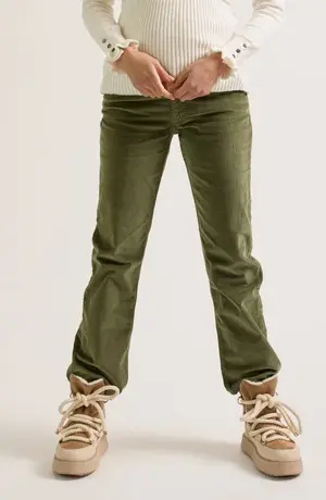 CACHE COEUR William Maternity Corduroy Pants - Khaki