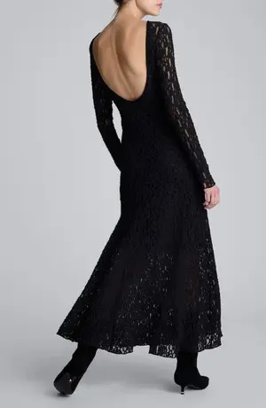 KENNETH COLE Lace Long Sleeve Maxi Dress