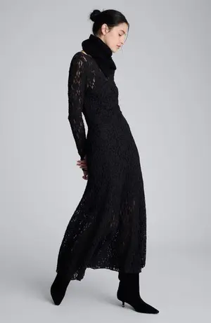 KENNETH COLE Lace Long Sleeve Maxi Dress
