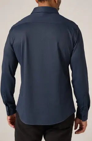 7 Diamonds Granger Wrinkle Resistant Performance Button-up Shirt - Midnight