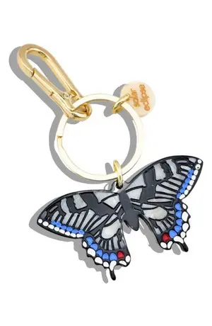SOLAR ECLIPSE Hand-painted Swallowtail Key Chain Bag Charm - Multi