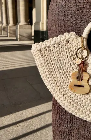 SOLAR ECLIPSE Hand-painted Guitar Bag Charm