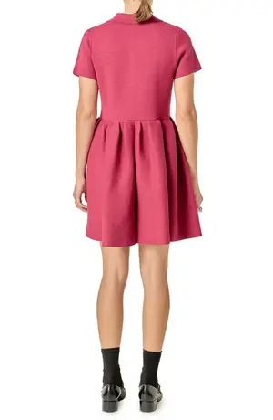 English Factory Heart Button Knit Minidress