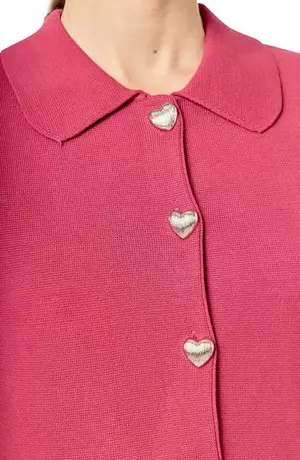 English Factory Heart Button Knit Minidress