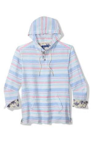 Tommy Bahama Sand Linen Los Bellos Stripe Baja Pullover Hoodie