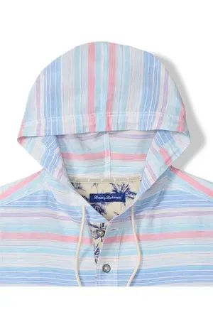 Tommy Bahama Sand Linen Los Bellos Stripe Baja Pullover Hoodie