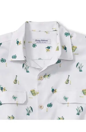 Tommy Bahama Coastal Ease Petite Tropics Islandzone® Short Sleeve Button-up Shirt
