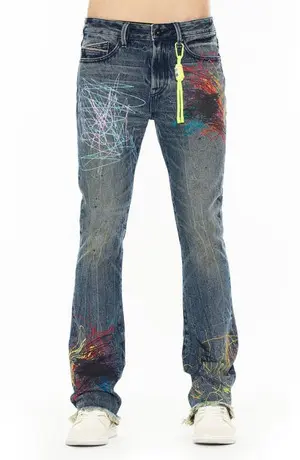 Cult Of Individuality Raw Edge Hem Jeans For Men