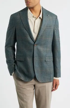 JACK VICTOR Plaid Wool & Silk Sport Coat