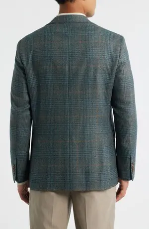 JACK VICTOR Plaid Wool & Silk Sport Coat