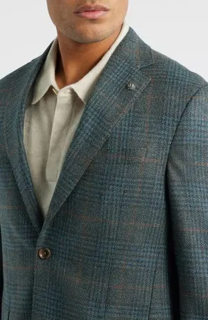 JACK VICTOR Plaid Wool & Silk Sport Coat