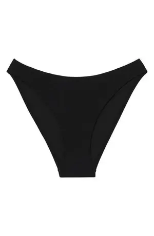 REISS Carina High-cut Bikini Bottoms - Black