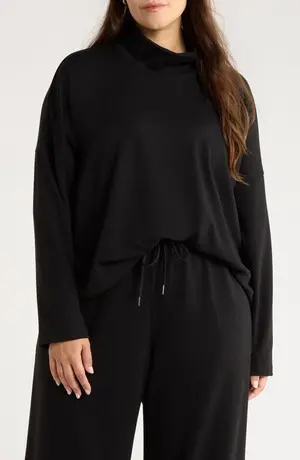 Caslon Drop Shoulder Turtleneck Top