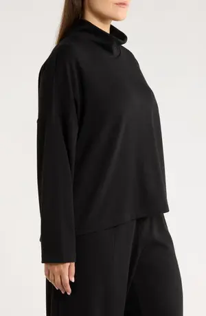 Caslon Drop Shoulder Turtleneck Top