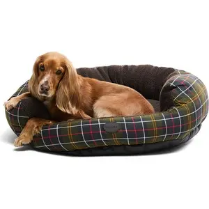 Barbour Tartan Snuggle 35" Dog Bed - Classic Tartan