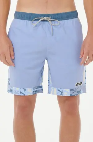 Rip Curl Tie Waist Swim Trunks - Spray Blue