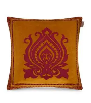 Etro Cotton Velvet Embroidered Gombo Cushion - Neutral