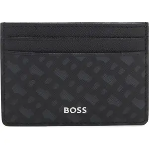 Hugo Zair Bonded Leather Card Holder - Black