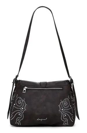 Desigual Studded Crossbody Bag - Dark Brown