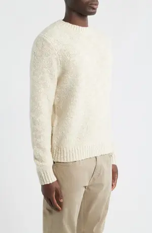 Nordstrom Italian Merino Wool Blend Crewneck Sweater - Ivory Eggnog