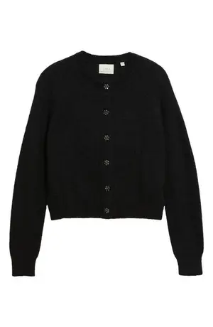 DÔEN Petra Alpaca & Merino Wool Blend Cardigan - Black
