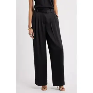 Nordstrom Pleated Satin Trousers