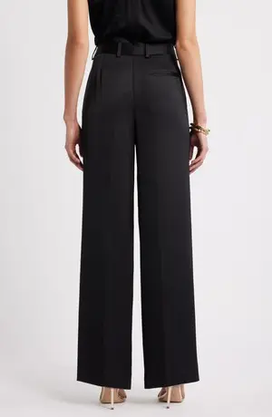 Nordstrom Pleated Satin Trousers