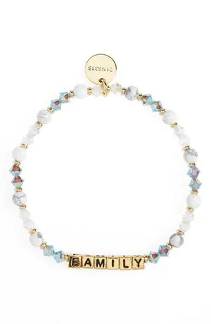 LITTLE WORDS PROJECT Family Beaded Stretch Bracelet - Gold