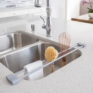 BETTER HOUSEWARE Over The Sink Roll Up Drying Bar - Gray