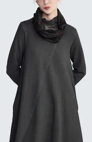 LUUKAA Dewy Sculptural Jersey Collar Scarf