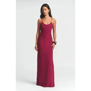 ST MRLO Gemma Slip Maxi Dress - Burgundy