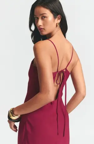 ST MRLO Gemma Slip Maxi Dress - Burgundy