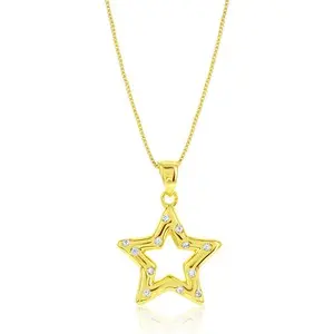 DONATELLO GIAN Sterling Silver Star Pendant Necklace - Gold
