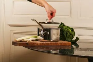 MAUVIEL M'cook 0.8 Qt. Stainless Steel Saucepan & Lid