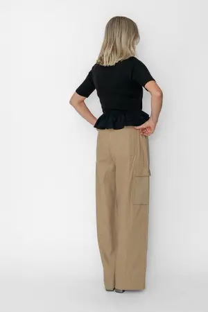WEST OF Fabienne Knit Top With Ruffles