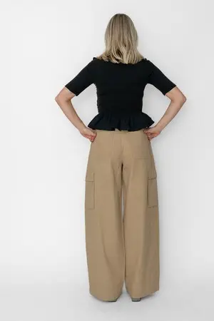 WEST OF Fabienne Knit Top With Ruffles