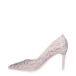 LAUREN LORRAINE Rhinestone Embellished Pointed Toe Pumps