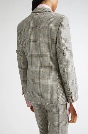 Thom Browne Pow Glen Plaid Tweed Blazer - Black/white