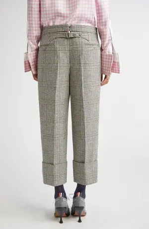 Thom Browne Pow Glen Plaid Tweed Trousers - Black/white